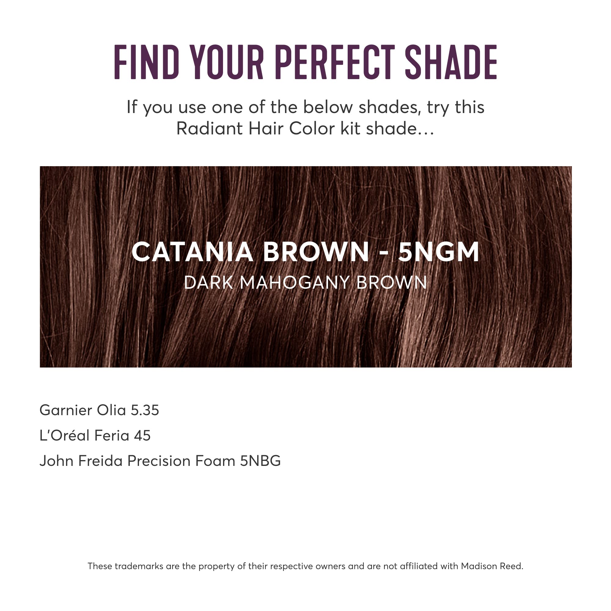 Madison Reed Radiant Hair Color Kit, Dark Cinnamon Brown for 100% Gray Coverage, Ammonia-Free, 5NGM Catania Brown, Permanent Hair Dye, Pack of 1