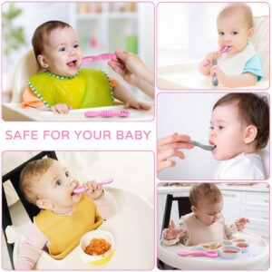 Silikong Silicone Baby Spoons Set (Stage 1 + Stage 2) - Toddler Utensils - Self Feeding Spoons