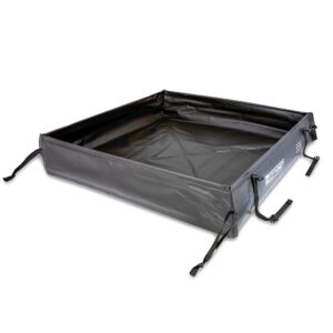 2nd Containment Folding Duck Pond - Portable Spill Containment Go Berm - 18 oz PVC, 3’x3’x6” - Black