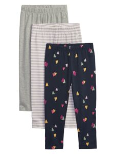 gap baby girls pull-on legging, navy hearts, 4t us