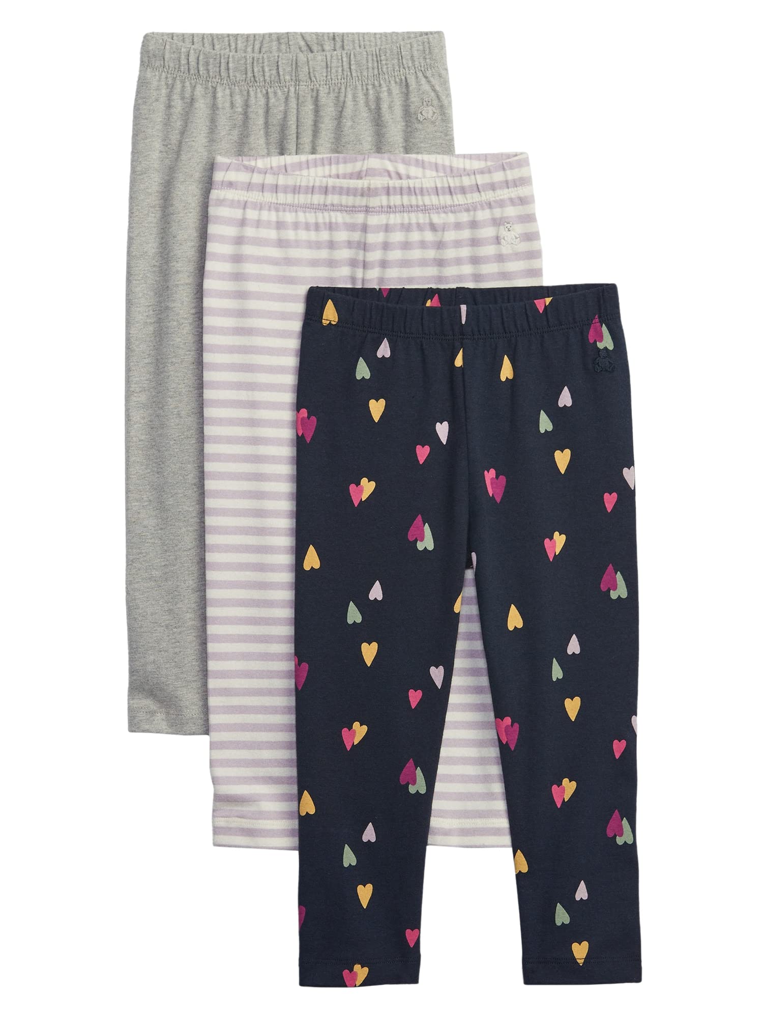 GAP Baby Girls Pull-on Legging, Navy Hearts, 4T US