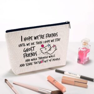 WELLBANEE Friend Gifts for Women, Friendship Birthday Gifts for Women, Makeup Bag for Friend Bestie BFF - MB003