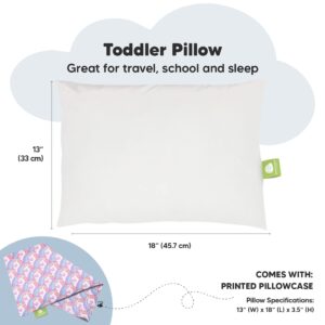 KeaBabies Toddler Pillow with Pillowcase and Jumbo 14X20-13x18 My Little Dreamy Pillow - Soft Organic Cotton Toddler Pillows for Sleeping - Organic Cotton Toddler Pillows for Sleeping