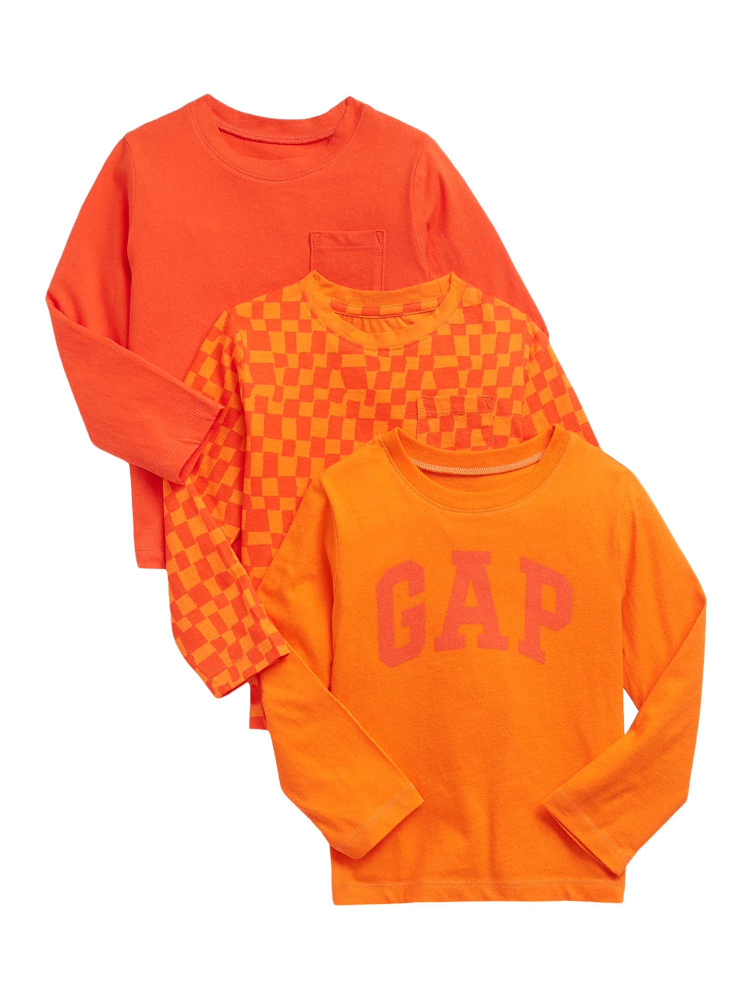 GAP Baby Boys Long Sleeve Tee T Shirt, New Dark Orange, 4T US