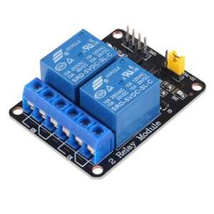 DWEII 10 PCS 2 Channel DC 5V Relay Module with Optocoupler Low Level Trigger Expansion Board Compatible with Arduino R3 MEGA 2560 1280 DSP ARM PIC AVR STM32 Raspberry Pi