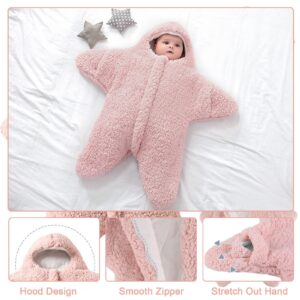 Baby Warm Sleeping Stroller Blanket Soft Thick Fleece Sleeping Bag Windproof Starfish Fleece Warm Snowsuit for 0-6 Months Boys Girls