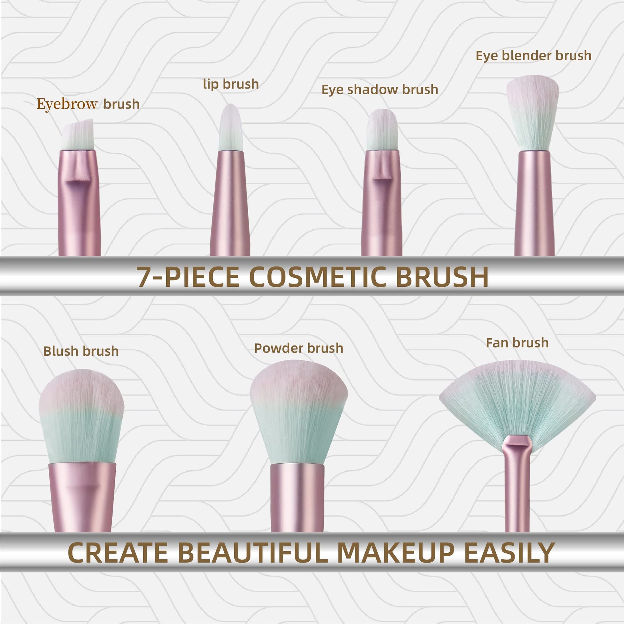 Hawetimher Makeup Brush Set Pink Glitter,Unicorn Foundation Sparkles Cute Fan Powder Blush Lip Highlight Eye shadow Eyebrow Makeup Brushes Set with Liquid and Case for Girls Teen Kids Gift Present