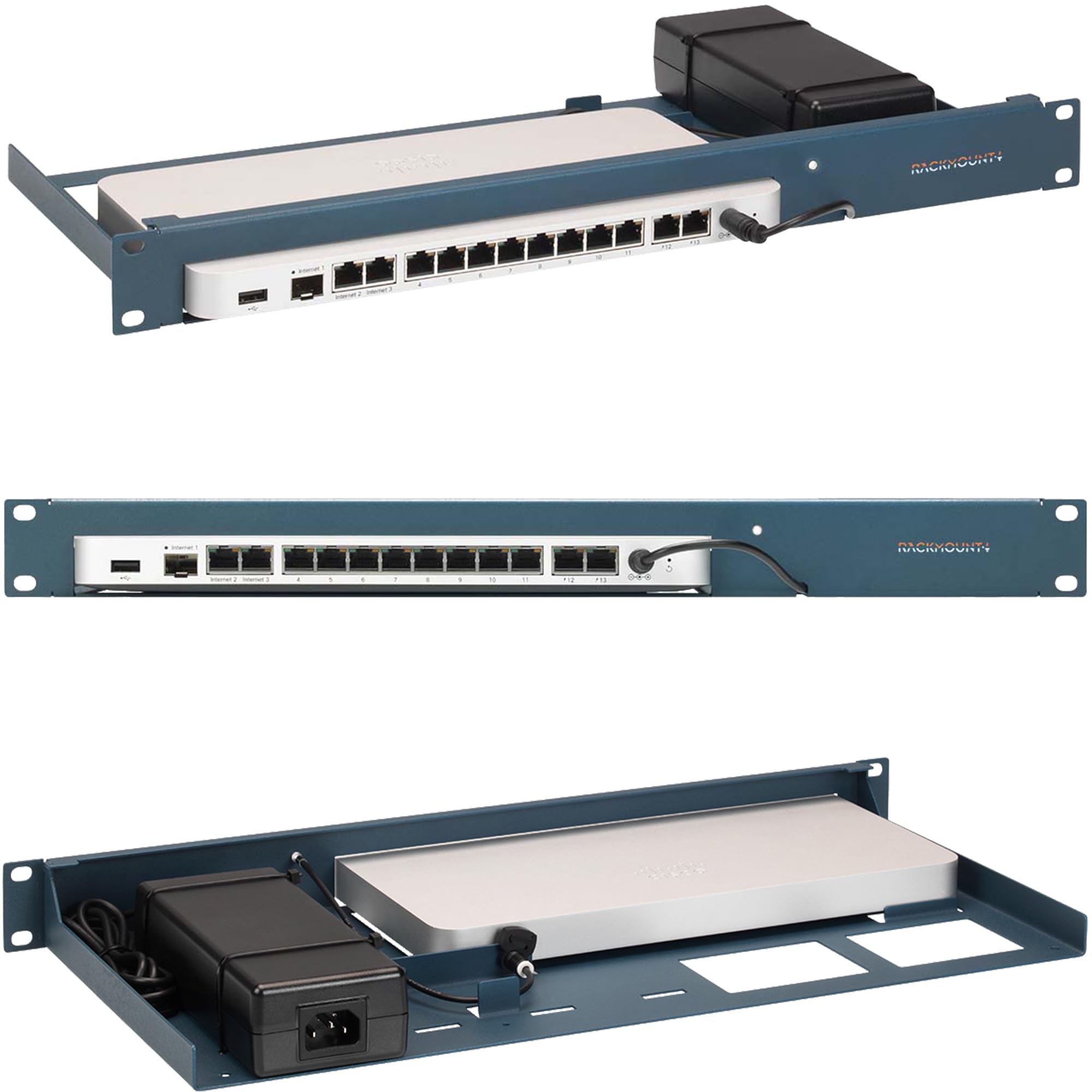 Cisco Meraki Firewall Appliance Rack Mount - 1U Server Rack Shelf with Easy Access Front Network Connections, Properly Vented, Customized 19 Inch Rack - RM-CI-T14 by Rackmount.IT