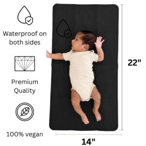 Uniklook Leather Portable Changing Pad for Baby- Vegan Leather Baby Changing Mat - Travel Baby Changing Mat - Baby Changing mat - Multipurpose Portable diaper change mat waterproof 14"x22"