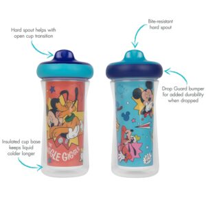 The First Years Disney Mickey Mouse Kids Insulated Sippy Cups - Dishwasher Safe Spill Proof Toddler Cups - Ages 12 Months and Up - 9 Ounces - 2 Count