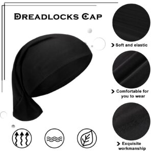 6 Pieces Dreadlock Cap Unisex Jumbo Dreadlock Cap Dreads Cap for Men Long Hair Dreads Head Wrap Shower Night Sleeping Cap Hair Accessories Sleep Bonnet for Men Women Colorful