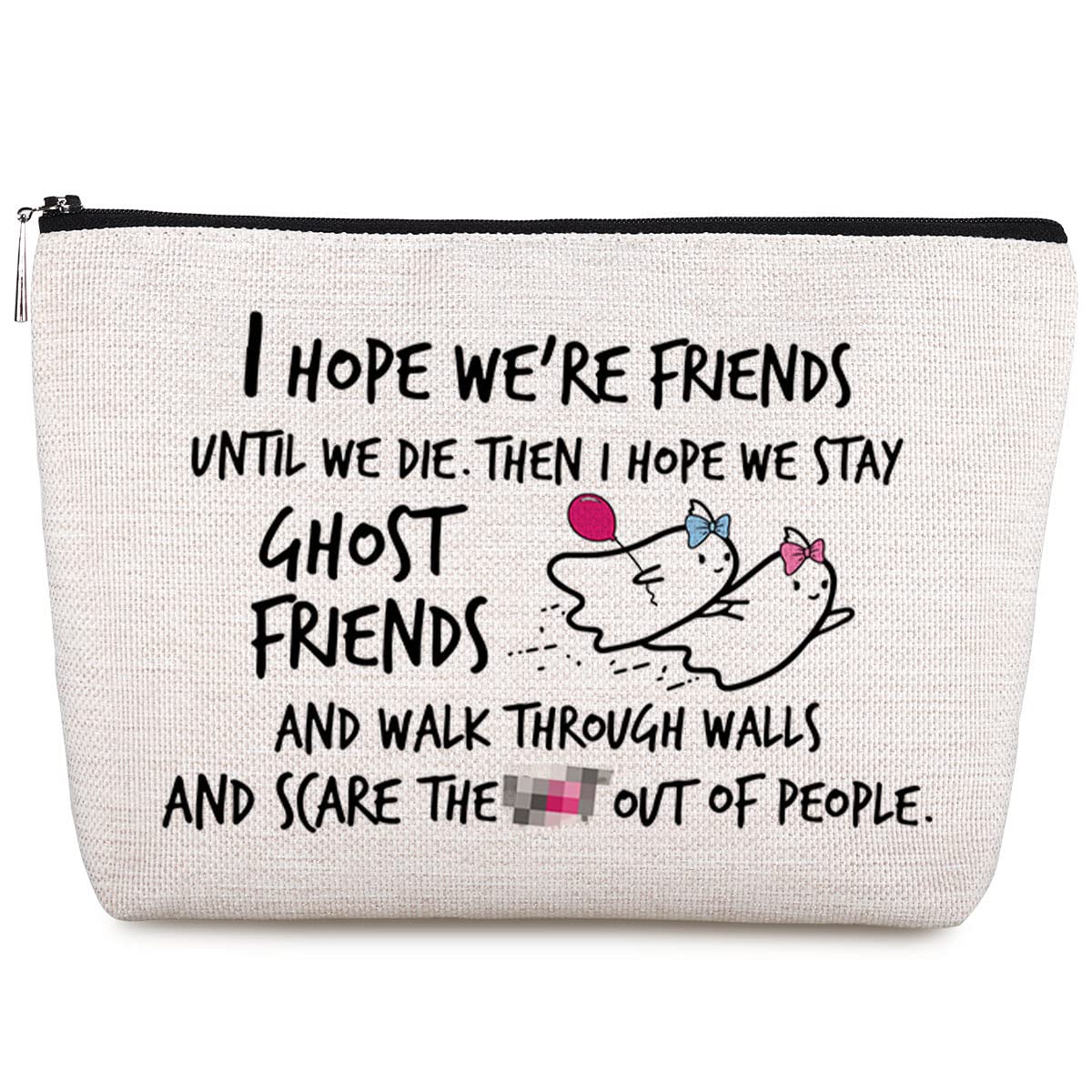 WELLBANEE Friend Gifts for Women, Friendship Birthday Gifts for Women, Makeup Bag for Friend Bestie BFF - MB003