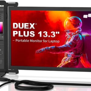 Duex Plus Portable Monitor for Laptop, 13.3" Full HD IPS Dual Screen for Laptops, Mobile Pixels USB C Powered Plug and Play Portable Display,Windows/Apple Compatible