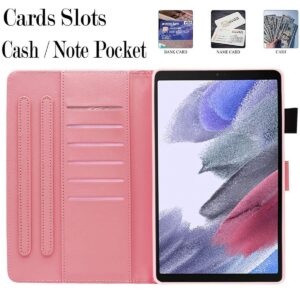 Nannxiebky Samsung Galaxy Tab A7 Lite Case 8.7 Inch Cover Model SM-T220 T225 T227, Multi-Viewing Angle Folio Wallet Stand Case for Galaxy A7 Lite 8.7" 2021 Tablet, Bird Flower