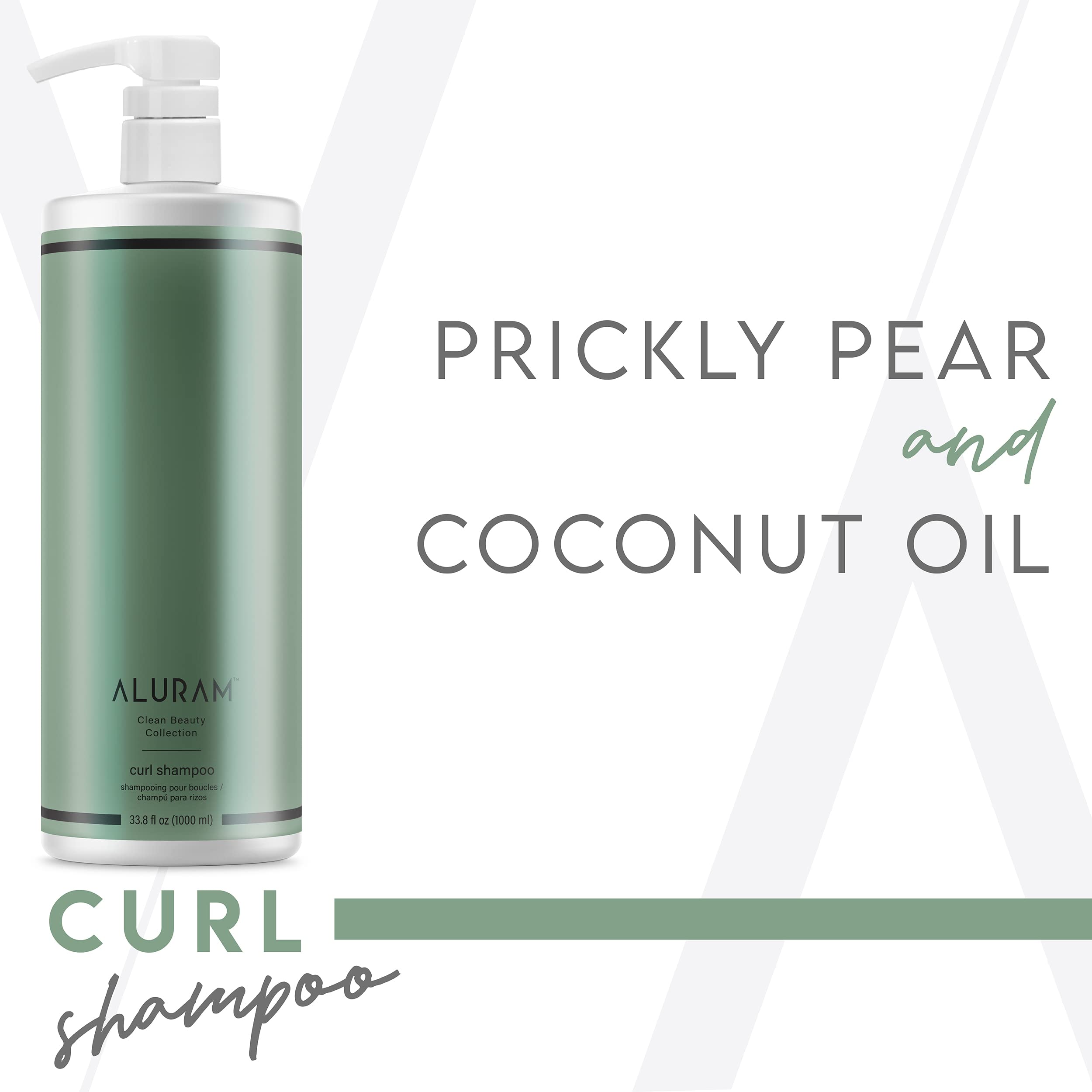 ALURAM Curl Shampoo, Clarifying Coconut Water Infused and Lightweight Cleansing For Curly Hair, 33.8 Fl Oz