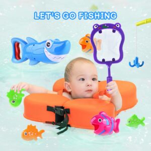 Bath Toys Baby Bath Essentials Fishing Pole Games Swimming Shark Grabber Water Table Pool Bath Time Infant Bathtub Toy Set Non Toxic Mold Free Bath Toys for Kids Ages 3 4 5 6 7 8 Boys Girls