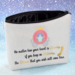 G2TUP Princess Fairy Tale Story Makeup bag Believing The Dream That You Wish Will Come True Carriage Princess Party Cosplay Gifts (Carriage Princess makeup bag)