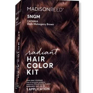 Madison Reed Radiant Hair Color Kit, Dark Cinnamon Brown for 100% Gray Coverage, Ammonia-Free, 5NGM Catania Brown, Permanent Hair Dye, Pack of 1