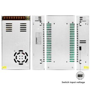 Switching Power Supply, SJHPRMXF AC 110V/220V to DC 12V 30A 360W Universal Regulated Switching Power Supply Transformer Adapter LED Driver for LED Strip, CCTV Camera System, Radio