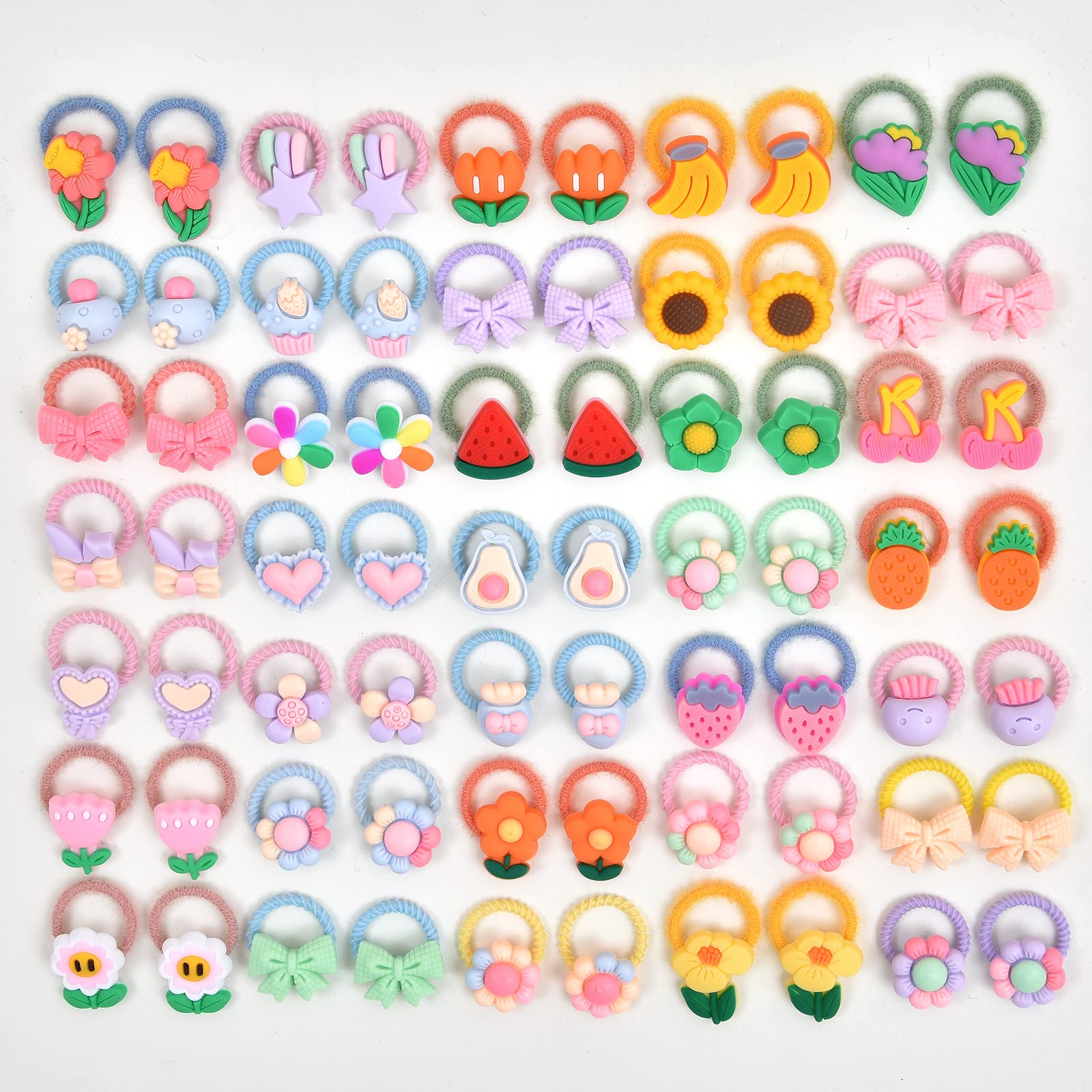 70Pcs Cute Small Baby Hair Ties - Colorful Hair Accessories Ponytail Holders Elastic Hair Rubber Bands Hair Accessories For Baby Girls Toddler Girl