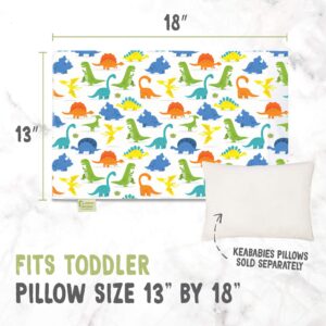 KeaBabies Toddler Pillowcase for 13X18 Pillow - Organic Toddler Pillow Case for Boy, Kids - 100% Natural Cotton Pillowcase for Miniature Sleepy Pillows - Pillow Sold Separately