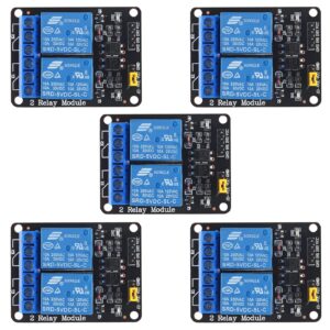 dweii 10 pcs 2 channel dc 5v relay module with optocoupler low level trigger expansion board compatible with arduino r3 mega 2560 1280 dsp arm pic avr stm32 raspberry pi