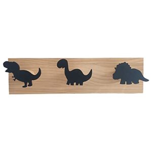 baalaa kids dinosaur coat hooks door hanger for boys bedroom nursery playroom decorations -black