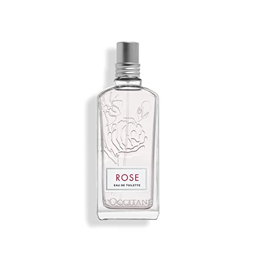 L'OCCITANE Rose Eau de Toilette 2.5 Fl.Oz|Elegant and tender fragrance for women |Notes of fresh greens, soft fruit, and delicate florals.