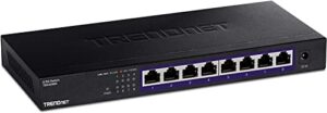 trendnet 8-port unmanaged 2.5g switch,wall mountable, teg-s380(renewed),black