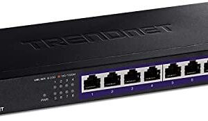 TRENDnet 8-Port Unmanaged 2.5G Switch,Wall Mountable, TEG-S380(Renewed),Black