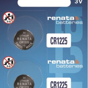 Renata CR1225 Batteries - 3V Lithium Coin Cell 1225 Battery (2 Count)