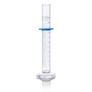 graduated cylinder, globe glass, 100ml, class a, to deliver (td), dual grads, 3.3 borosilicate glass, astm e1272, 1/box