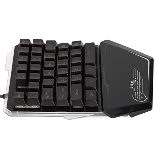 Ranvo Gaming Keyboard, 35 Traditional Keys One-Handed Ergonomic Gaming Keyboard for Home and Office