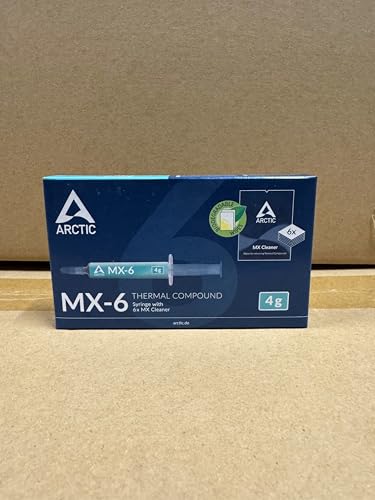 ARCTIC MX-6 (4 g, incl. 6 MX Cleaner) - Ultimate Performance Thermal Paste for CPU, Consoles, Graphics Cards, laptops, Very high Thermal Conductivity, Long Durability, Non-Conductive