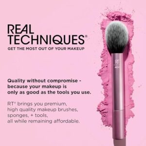 Real Techniques 11 Piece Travel Fantasy Mini Brush Set, Travel Size Makeup Brushes For Foundation Eyeshadow, Powder, Blush, Contour, & Concealer, Makeup Bag Included, Gift Set, Cruelty-Free