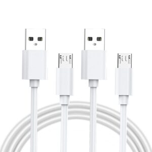 2pack 6.6ft micro usb charger cable cord for samsung galaxy note,tab a e s2 3 4 7.0" 8.0" 9.6" 9.7" 10.1" tablet charging cables for sm-t280/350/580/377/560/713/813/230/530 tablet micro usb power cord