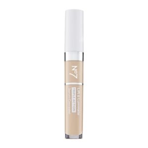 no7 lift & luminate triple action serum concealer - fair - anti aging liquid concealer makeup for blemishes & dark circles - medium to full coverage concealer for face (8ml)