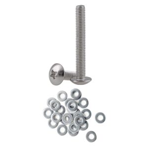 adiyer 25pcs knob/pull screws with washers 8/32 thread x 1-1/4 inch cabinet door drawer machine screws, 304 stainless steel