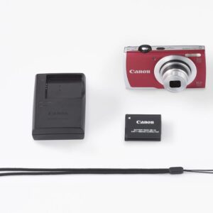 Canon PowerShot A2500 16MP Digital Camera with 5x Optical Image Stabilized Zoom with 2.7-Inch LCD (Red) (Renewed)