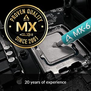 ARCTIC MX-6 (4 g, incl. 6 MX Cleaner) - Ultimate Performance Thermal Paste for CPU, Consoles, Graphics Cards, laptops, Very high Thermal Conductivity, Long Durability, Non-Conductive