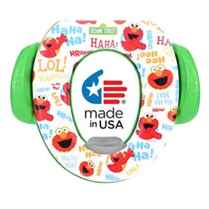 sesame street "so funny elmo" soft potty seat and potty training seat - soft cushion, baby potty training, safe, easy to clean