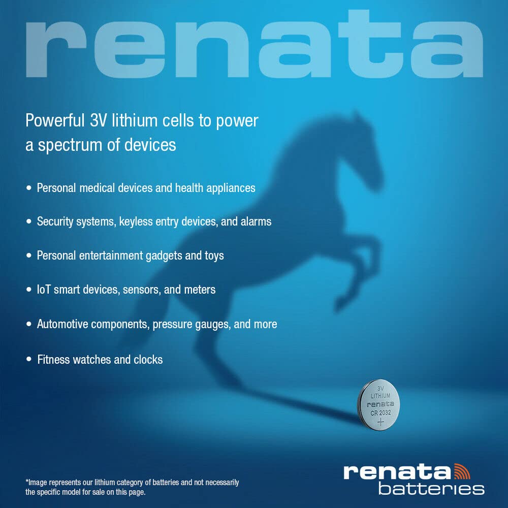 Renata CR1220 Batteries - 3V Lithium Coin Cell 1220 Battery (2 Count)