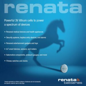 Renata CR2025 Batteries - 3V Lithium Coin Cell 2025 Battery (2 Count)