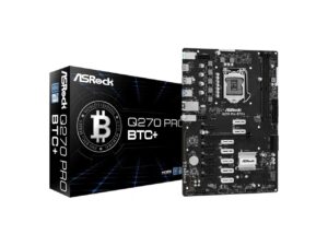 asrock q270 pro btc+ mining board intel 1151 atx ddr4 motherboard