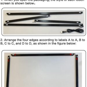 27 Inch 16 Points IR Touch Frame Overlay Kit Infrared Touch Screen Panels with USB Free-Drive for LCD Monitor Without Glass HT-IR27-17mm