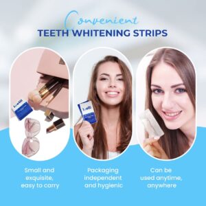 LUELLI Teeth Whitening Strips - White Strips Teeth Whitening Kit - Whiter Teeth in 7 Days Up to 10 Shades Whiter - 14 Treatments 28 Strips