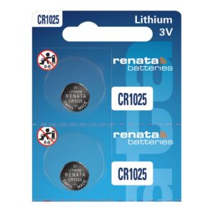 renata cr1025 batteries - 3v lithium coin cell 1025 battery (2 count)