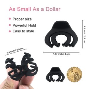 MAORULU Hair Clip, Small Hair Clips for Women Girls Kids, Tiny Non-slip Hair Claw Clips for Thin/Medium Thick Hair, 1.5 Inch Mini Hair Jaw Clips, 10 Colors Matte Octopus Clip with Gift Box