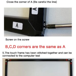 27 Inch 16 Points IR Touch Frame Overlay Kit Infrared Touch Screen Panels with USB Free-Drive for LCD Monitor Without Glass HT-IR27-17mm