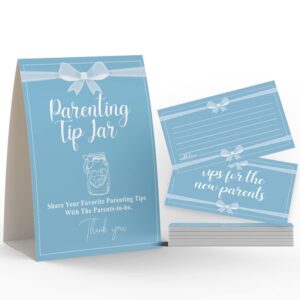 advice for new parents, parenting advice card, baby shower party, tips for the parents to be，includes a 5x7 standing sign and 25 4x6 advice cards(jyc029)